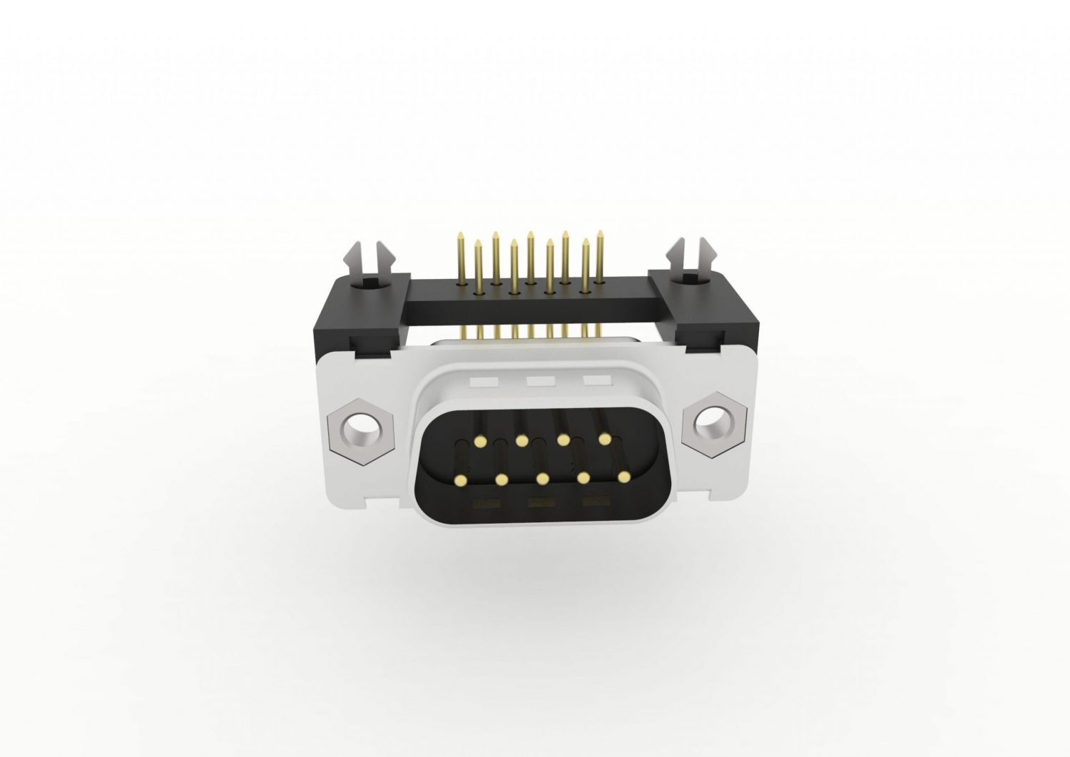 D-Sub Filter Connectors Soldered Angled With Grounding Bracket, Detent ...
